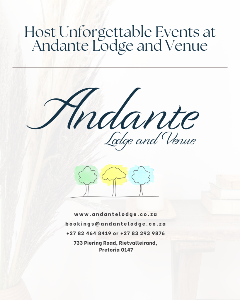Host Unforgettable Events at Andante Lodge and Venue - Andante Boutique ...